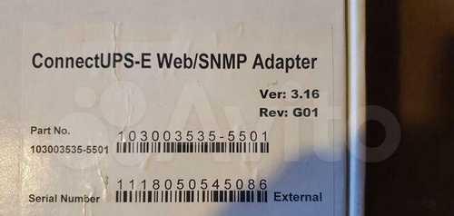 Eaton connectups-E Web/snmp Adapter