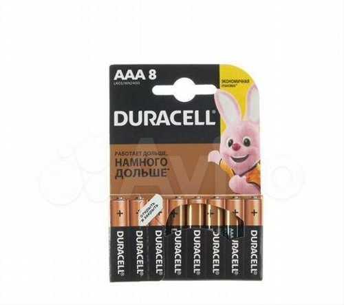 Батарейка алкалиновая Duracell Basic, AAA, LR03-8BL, 1.5В, блистер, 8 шт
