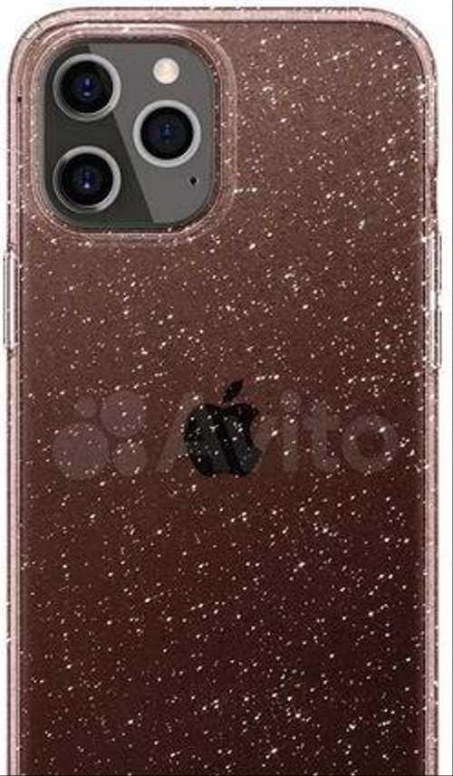 Чехол Spigen Liquid Crystal Glitter (ACS01699) для iPhone 12/iPhone 12 Pro (Rose Quartz)