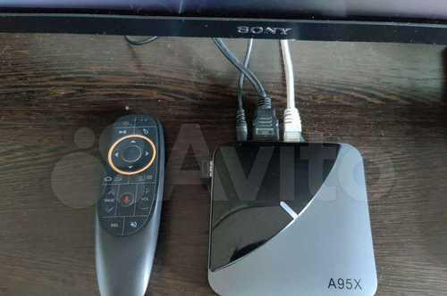 Android tv приставка A95X установлен софт для бесп