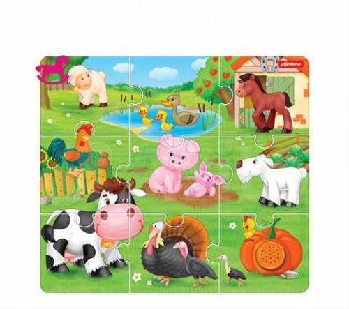 Музыкальные пазлы Азбукварик Ферма