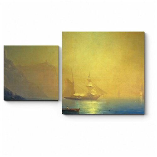 Модульная картина Утро на морском берегу. Судак. 1856 год.140x84