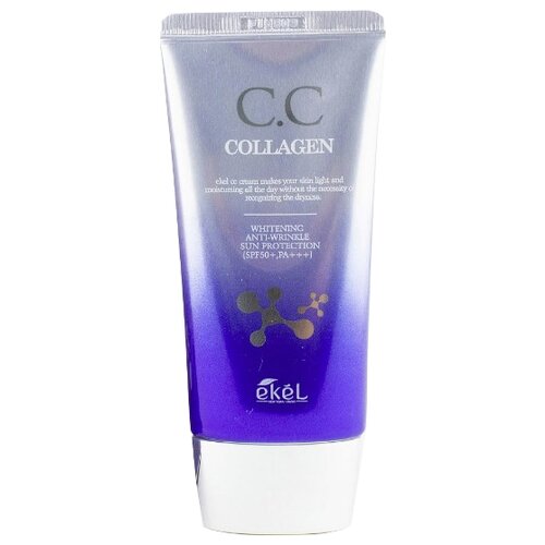 Ekel CC крем Collagen, SPF 50, 50 мл/50 г, оттенок: универсальный, 1 шт.