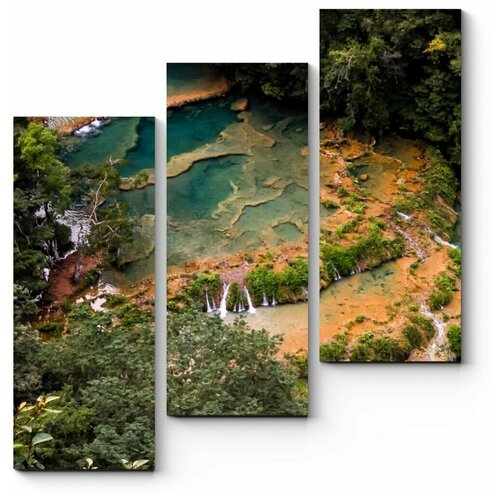 Модульная картина Кристально чистая река в Гватемале80x85