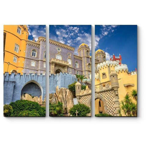 Модульная картина Красочный замок Синтра в Португалии130x93