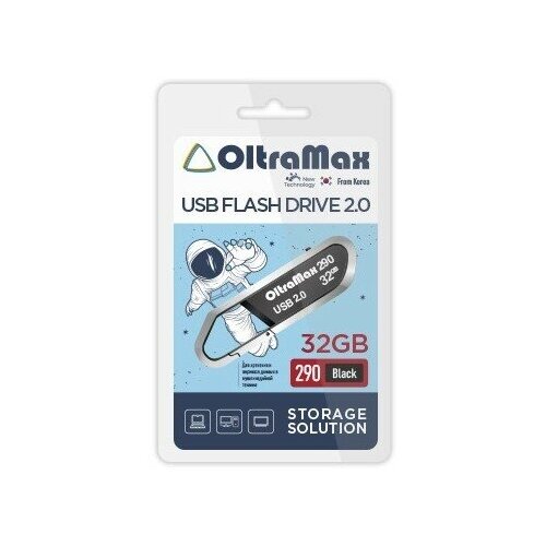 USB Flash Drive 32GB - OltraMax 290 2.0 OM-32GB-290-Black