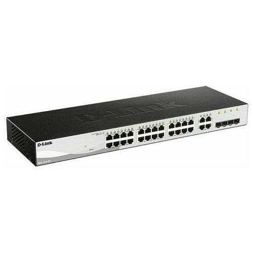 D-Link DGS-1210-28/FL1A Управляемый коммутатор 2 уровня с 24 портами 10/100/1000Base-T и 4 комбо-портами 100/1000Base-T/SFP