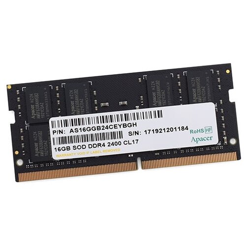 Оперативная память Apacer 16 ГБ DDR4 2400 МГц SODIMM CL17 ES.16G2T.GFH