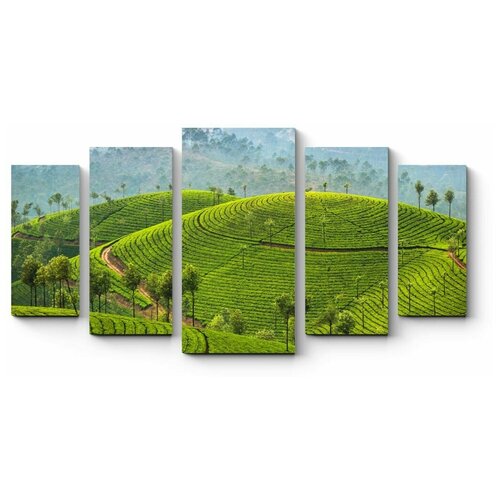 Модульная картина Красота зеленых полей 200x110