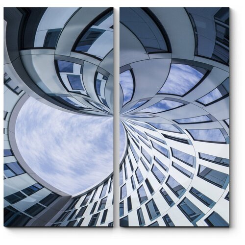 Модульная картина Круговорот здания 90x90