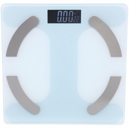 Весы напольные электронные «SMART- circle» 28*28*0,5 см, bluetooth+APP (работает от 2хААА), белый