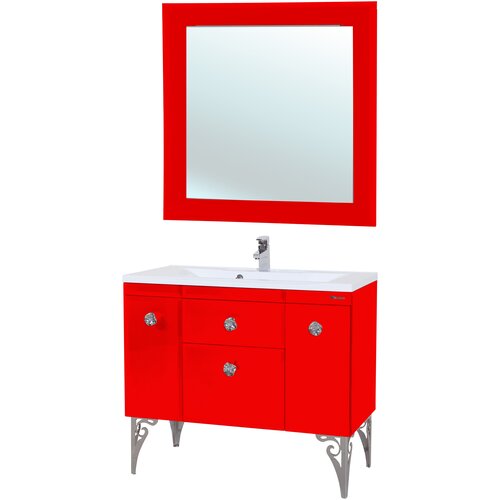 Комплект (гарнитур) Bellezza Мебель для ванной Bellezza Луссо 90 красная