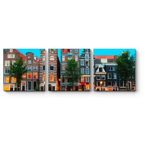 Модульная картина Амстердам каким мы его знаем 130x43