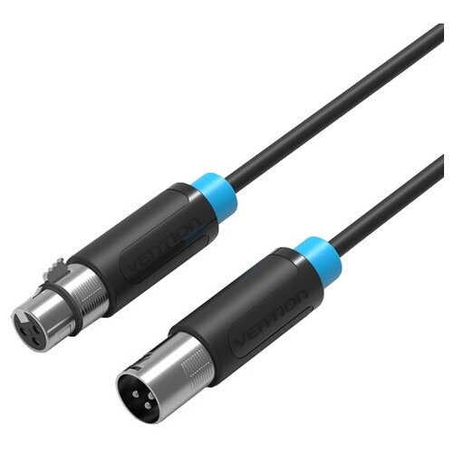 Кабель Vention XLR M - XLR F (BBFB), 3 м, 1 шт., черный