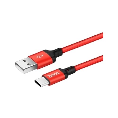 Кабель Hoco Type-C X14 Times speed 100см 3000 mAh красный