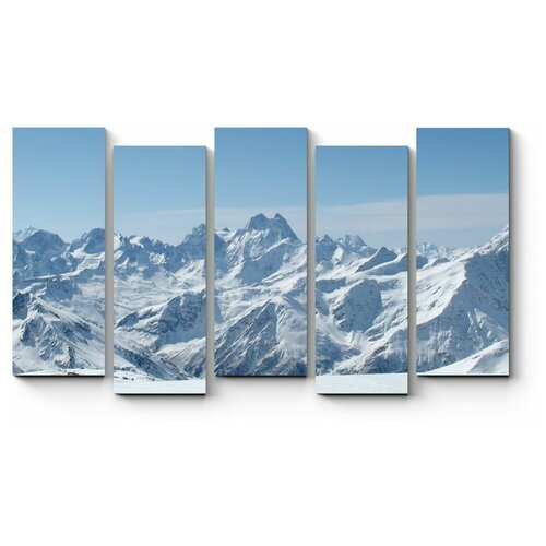 Модульная картина Панорама зимних гор на Кавказе 100x58
