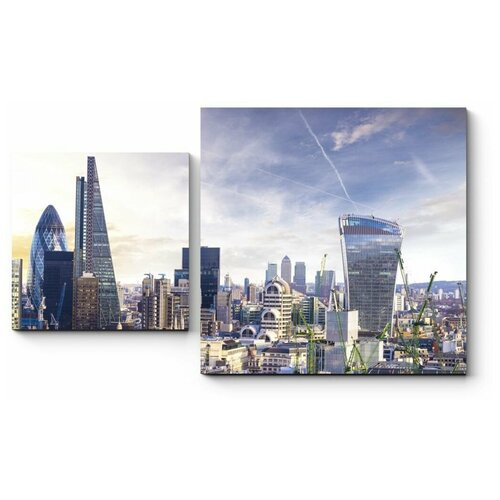 Модульная картина Сердце делового Лондона на закате 120x72