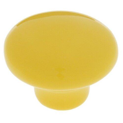 Ручка-кнопка BOWL Ceramics 002, керамическая, желтая