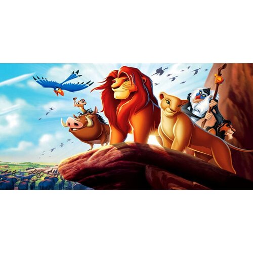 Картина интерьерная "Король лев" 50х80 см/ картина на холсте с подрамником