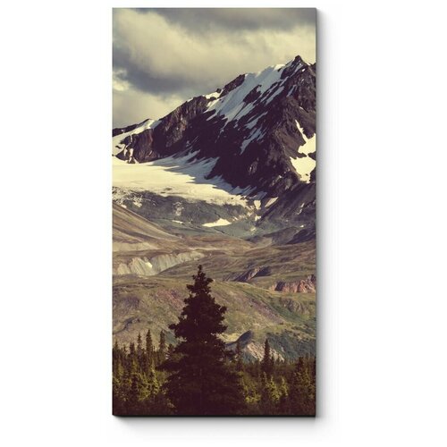 Модульная картина Горный пейзаж Аляски 100x200
