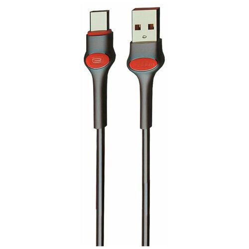 USB кабель Earldom EC-082C Type-C, 2.4A, 1м, TPE (черный)