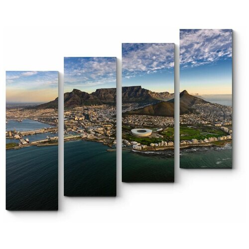 Модульная картина Потрясающая панорама Кейптауна 120x104