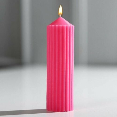 Свеча интерьерная столбик "Эстетика", розовая