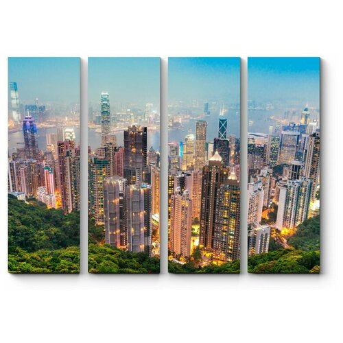 Модульная картина Панорама Гонконга 140x105