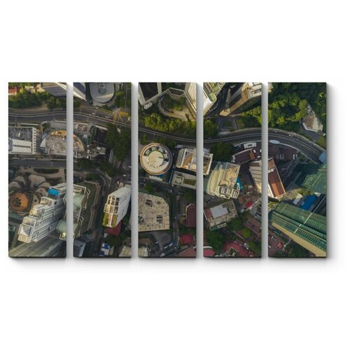 Модульная картина Над небоскребами Куала-Лумпур90x54
