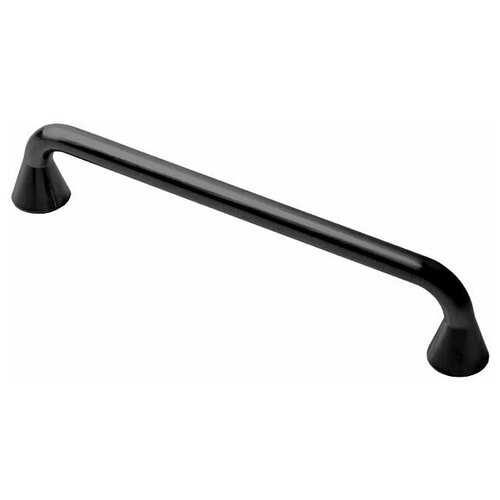 Мебельная ручка-скоба, матовый черный, 128 мм, современный стиль, минимализм, икеа