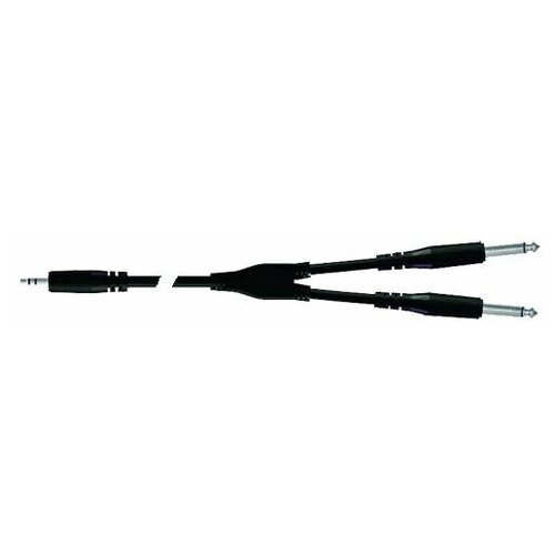 Proel BULK505LU18 Инсертный кабель 3.5 jack stereo 2x6.3 mono jack, длина 1,8 метра