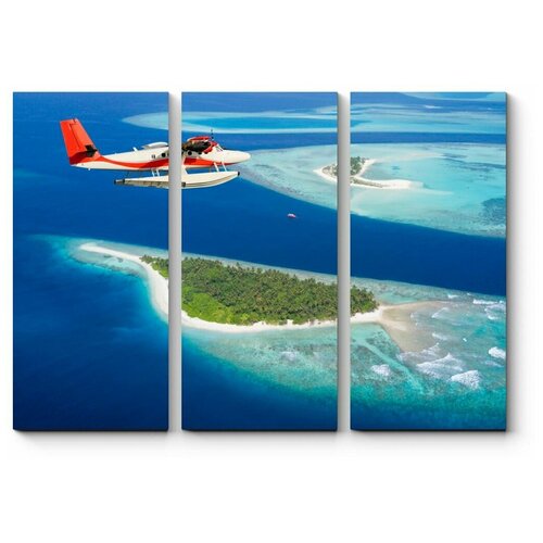 Модульная картина Летающий над Мальдивами140x100