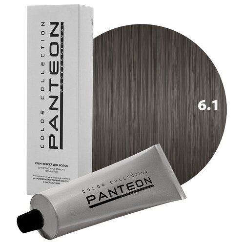 Panteon Color Collection Стойкая крем-краска для волос для профессионального применения, 6.1 русый пепельный, 100 мл