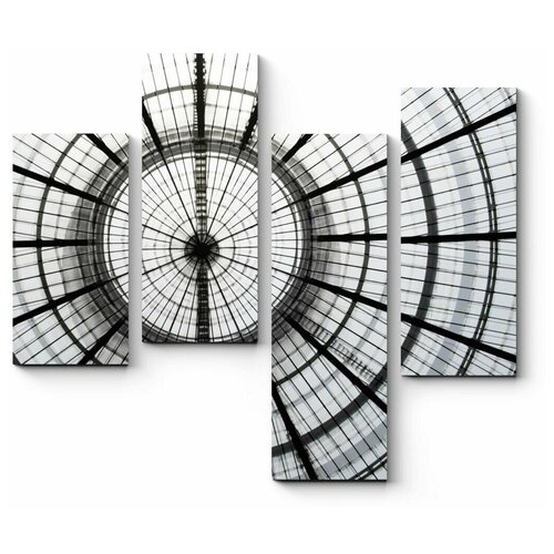 Модульная картина Круглый стеклянный потолок 144x135