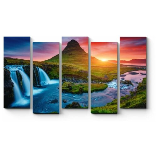 Модульная картина Красочный рассвет, Исландия 170x98