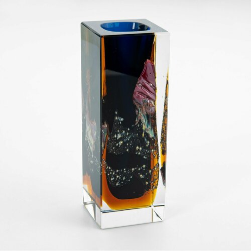 Ваза с абстрактным узором, автор Pavel Hlava (Павел Хлава), стекло, Чехословакия