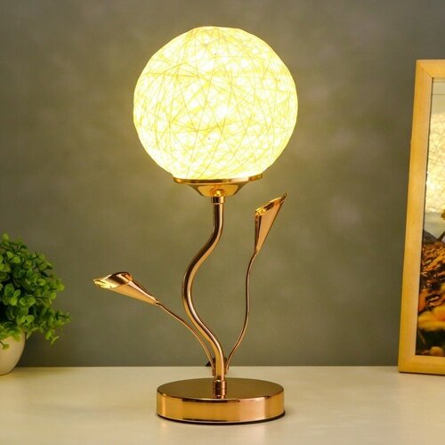 Настольная лампа "Шар" LED 3Вт золото 18х12х36 см