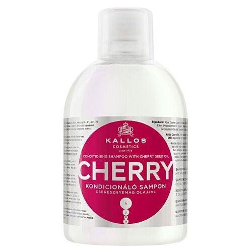 Kallos шампунь-кондиционер для волос KJMN Cherry с маслом вишневых косточек, 1000 мл