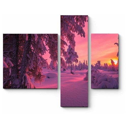 Модульная картина Пурпурный снег 80x66