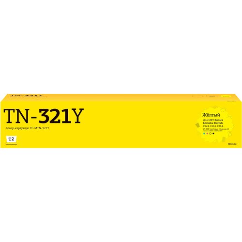 Лазерный картридж T2 TC-MTN-321Y для Konica-Minolta BizHub C224/C284/C364 (25000 стр.) желтый, с чипом
