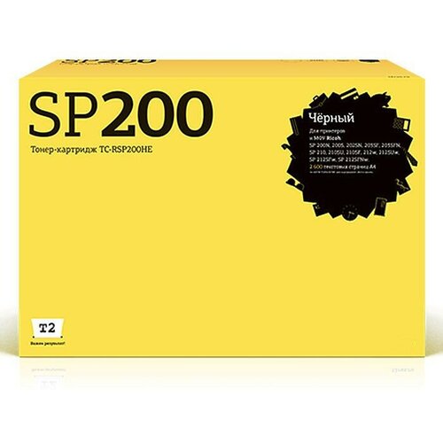 Картридж T2 TC-RSP200HE (схожий с SP200HE) для Ricoh SP200N/200S/202SN/203SF/203SFN/210/210SU/210SF/212w/212SUw/212SFw/212SFNw Black с чипом