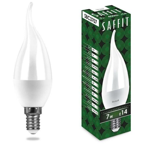 Типы/Лампочки/Светодиодные Saffit Лампа светодиодная Saffit E14 7W 6400K матовая SBC3707 55142