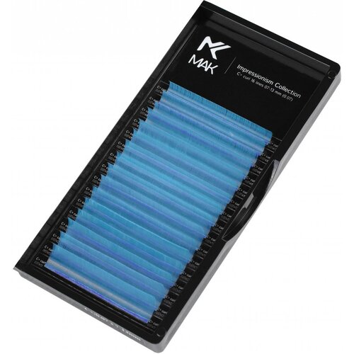 Цветные ресницы MAK (Blue Sea) микс (16 линий) D 0.07 7-13mm