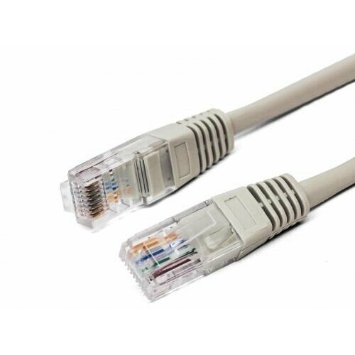 Патч-корд U/UTP 5e кат. 0.25м Filum FL-U5-C-0.25M 26AWG(7x0.16 мм), кабель для интернета, чистая медь, PVC, серый