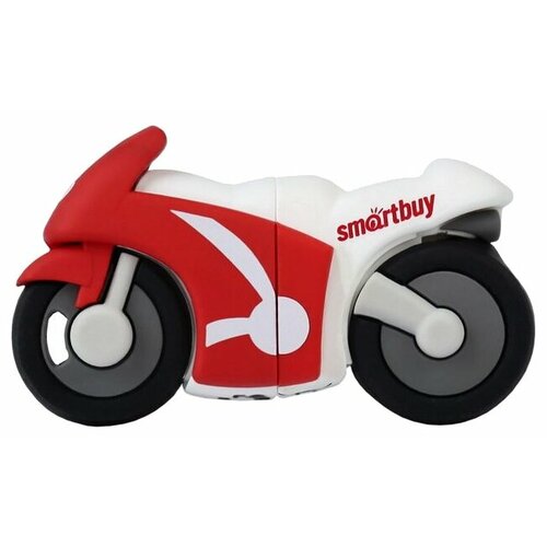 Флешка SmartBuy Wild series Motobike 32 ГБ, 1 шт., красный/белый