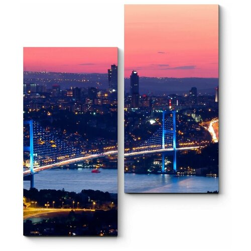 Модульная картина Волшебный закат в Стамбуле 50x63