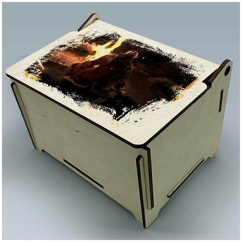 Подарочная коробка шкатулка с крышкой на петлях УФ рисунок размер 16,5x12,5 см игра dark souls - 14