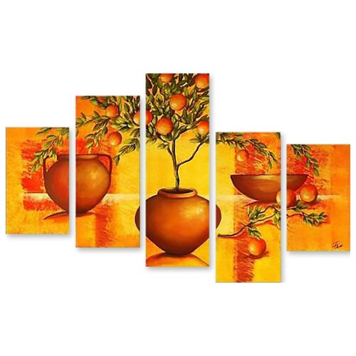 Модульная картина на холсте "Апельсиновое дерево" 120x73 см