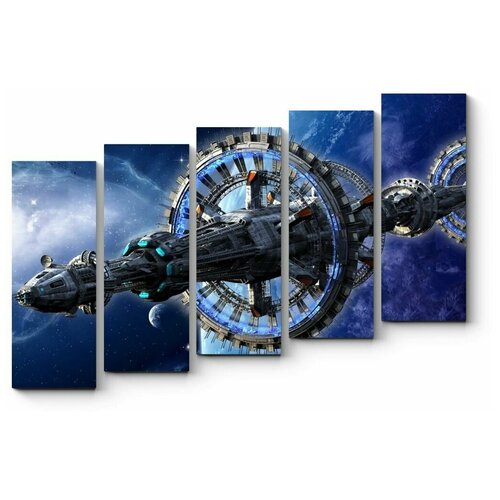 Модульная картина Фантастический космический корабль170x119