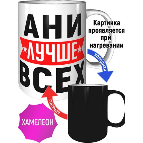 Кружка Ани лучше всех - хамелеон